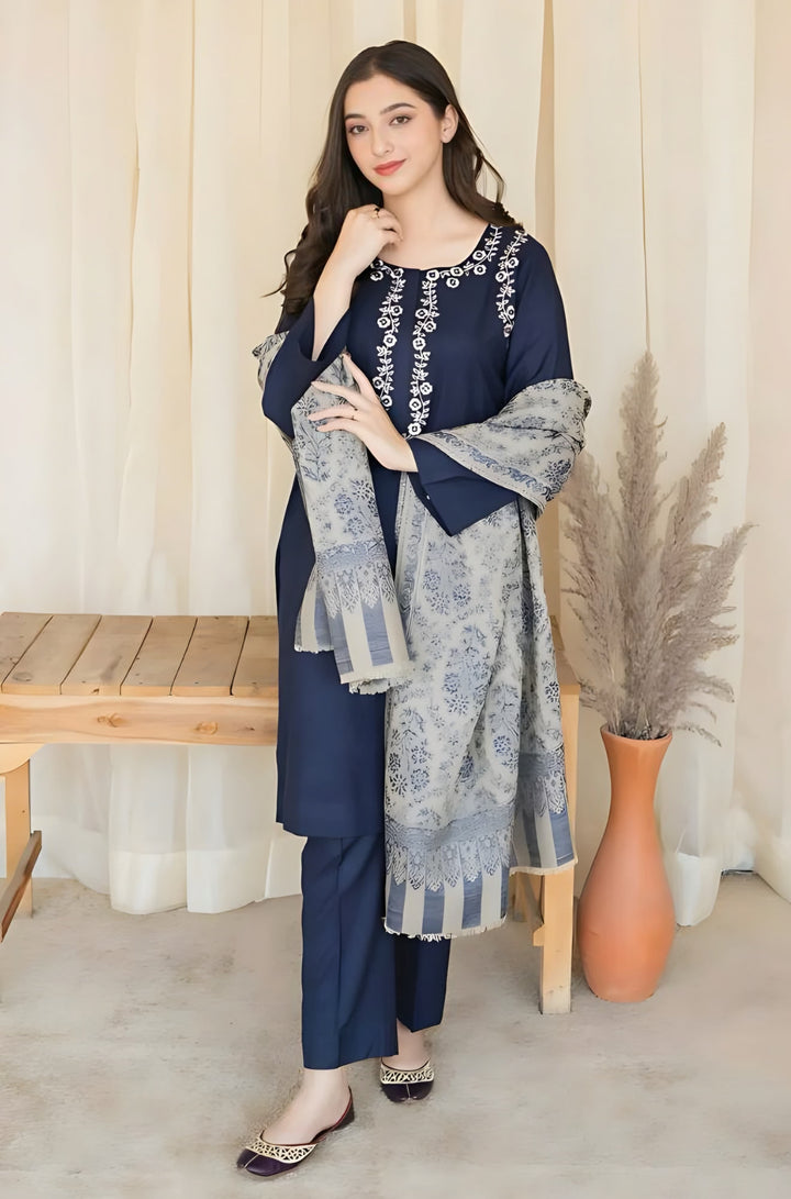 3pc Embroidered (Unstitched) – Alkaram Store