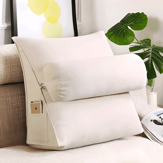 Velvet Triangular Backrest Pillow – Alkaram Store